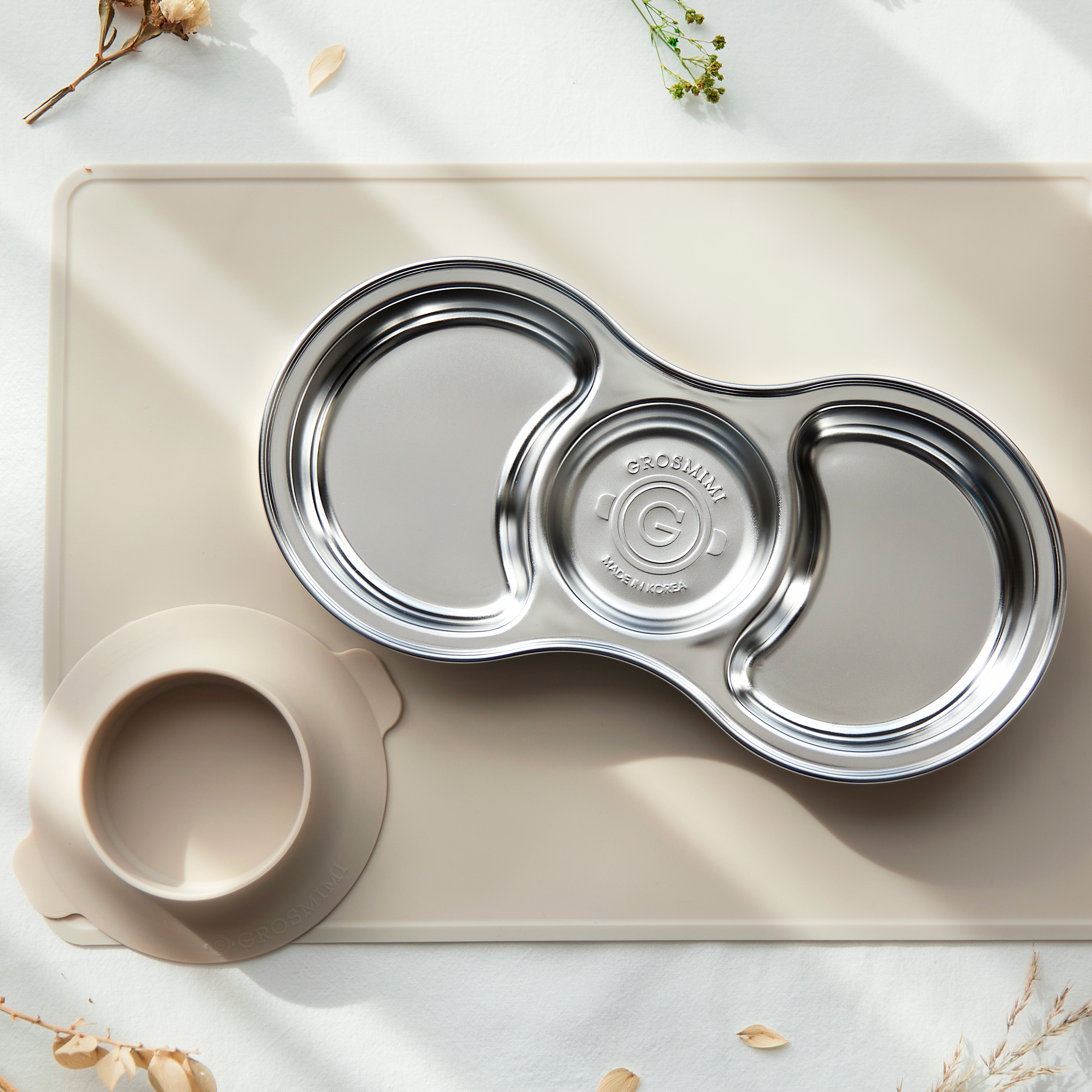 Grosmimi Stainless Steel Food Tray 3 Section – Bume